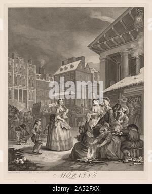 Hogarth - Four Times of the Day - Morning Stock Photo - Alamy