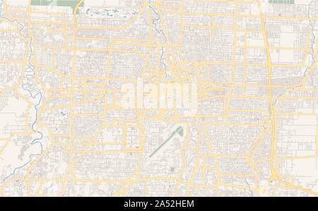 City Map Medan Indonesia Asia vector illustration Stock Vector Image ...