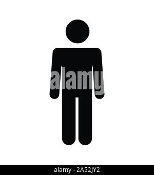 Man Icon vector. Simple flat symbol. Perfect Black pictogram ...