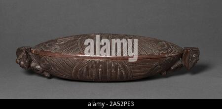 Treasure Box (Wakahuia), 1800s. Polynesia, New Zealand, Maori people ...