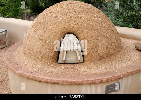 Native American ovens at Horno Plaza at the Santa Fe Botanical Gardens ...
