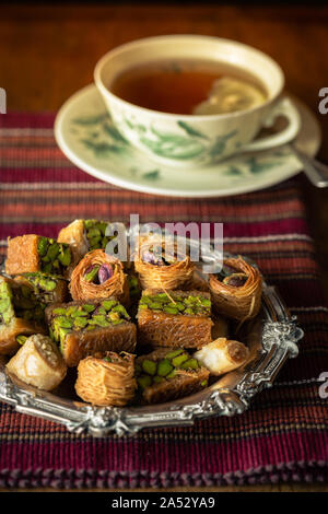 Breakfast Tea and Biscuit nobody Stock Photo - Alamy