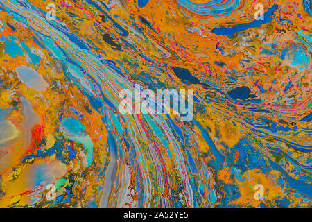 Traditional Ottoman Turkish marbling art patterns as abstract ...