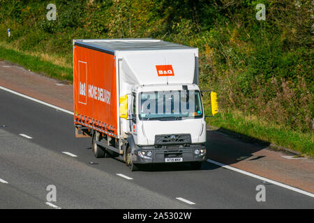 B&Q lorry on a motorway Stock Photo - Alamy