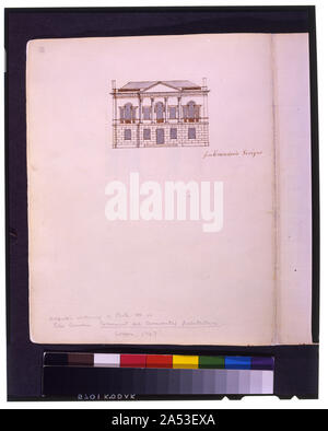 Two story, five bay building. Elevation Stock Photo - Alamy