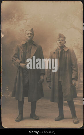 Two unidentified African American soldiers in Union sergeant's uniforms ...