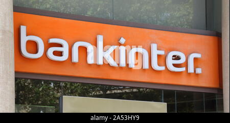 Bankinter bank branch seen in Barcelona Stock Photo - Alamy