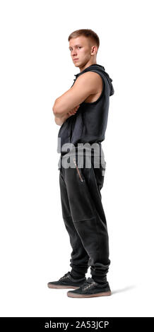 Handsome bodybuilder with arms crossed Stock Photo - Alamy