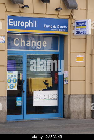 Europhil exchange branch seen in Barcelona Stock Photo - Alamy