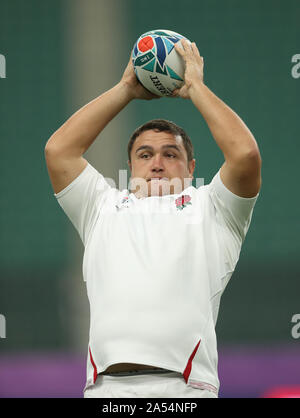 England's Jamie George during a captain's run at the Principality ...