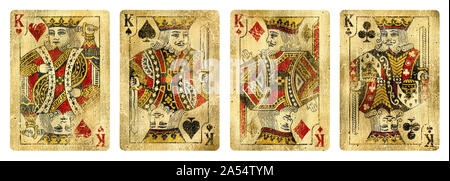 four kings playing cards Stock Photo - Alamy