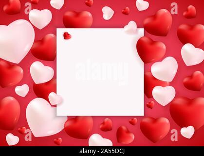 Valentine's Day Love and Feelings Sale Background Design. Vector ...