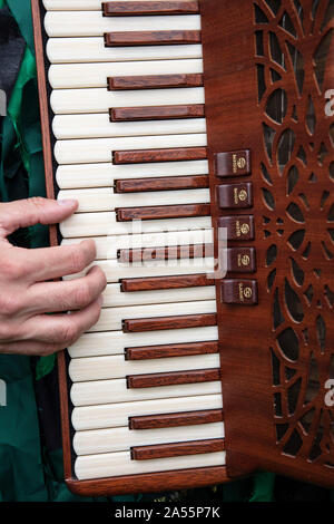 Accordion being played Stock Photo - Alamy