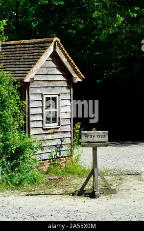 Sissinghurst, Kent, England. Way Out sign Stock Photo - Alamy