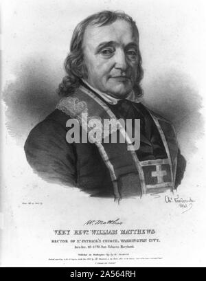 This is a portrait of the Very Reverend William Mathews, the Rector of ...