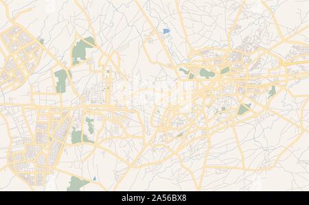 City Map Asia Pakistan Peshawar vector illustration Stock Vector Image ...