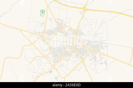 Urban vector city map of Sheikhupura, Pakistan Stock Vector Image & Art ...