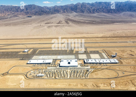 Eilat, Israel – February 19, 2019: Aerial view of Eilat Ramon Airport ...