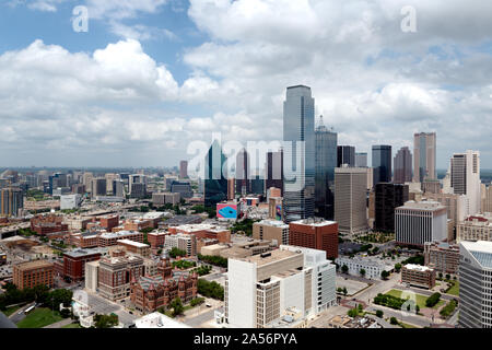 View of the Dallas, Texas, skyline, taken from Reunion Tower. The ...