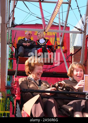 Rides at Ilkeston Charter Fair, Derbyshire 2019. It is one of the ...