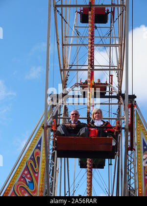 Mayor of Ilkeston Sue Beardsley rides the big wheel at Ilkeston Charter ...