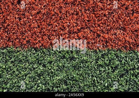 Playing field turf in different angles and with different colors and ...