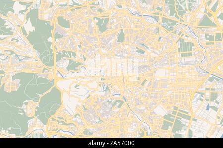 Urban vector city map of Sendai, Japan Stock Vector Image & Art - Alamy