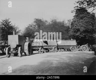 1900 Fowler armoured with munitions train Stock Photo - Alamy