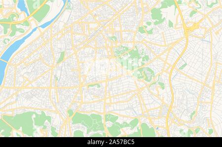 map of Okayama prefecture of Japan and location on Japanese map Stock ...
