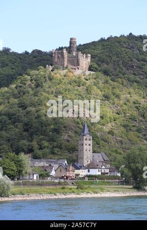 Maus Castle at the Rhine Stock Photo - Alamy
