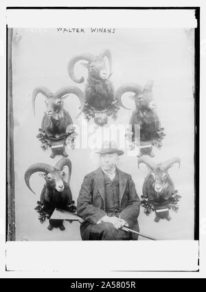 Walter Winans (with Mt. Sheep head trophies Stock Photo - Alamy
