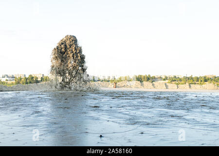 Process of construction sand mining from open huge quarry Stock Photo ...