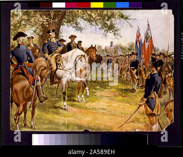 Washington taking command of the American Army at Cambridge. 1775 ...