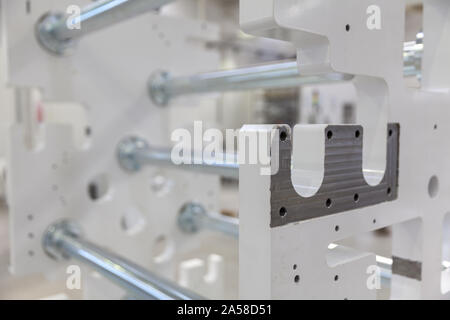 part of steel structure of rool machine Stock Photo - Alamy