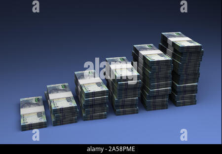 South African Rand Bar Graph (Isolated on white background Stock Photo ...