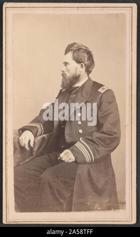 Unidentified Navy officer in Confederate uniform with sword / M. de la ...