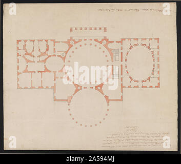 This floor plan of the United States Capitol illustrates the layout of ...