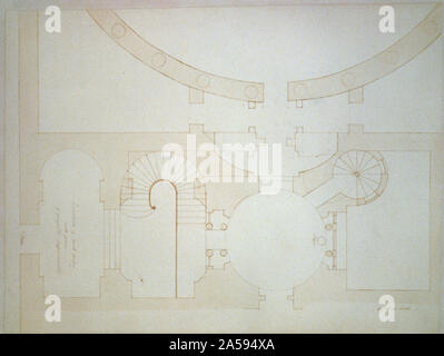 A floor plan of the South wing vestibule of the United States Capitol ...