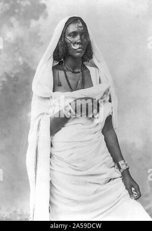 Sudan: Nubian woman, c. 1890-1923. Nubia is a region along the Nile, in ...