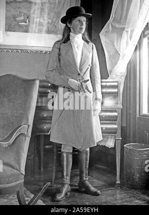 Photo shows Helen Preece, young English equestrian. ca. 1910-1915 Stock ...