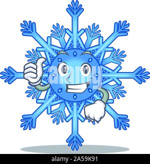 Thumbs up snowflake character cartoon style Stock Vector Image & Art ...