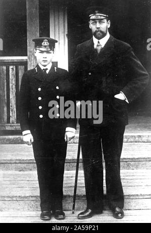 King George and Prince Edward standing together Stock Photo - Alamy