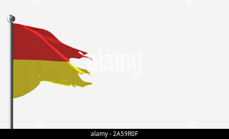 Azuay Ecuador 3D waving flag illustration on Flagpole. Perfect for ...
