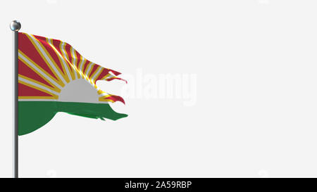 Lara Venezuela 3D waving flag illustration on Flagpole. Perfect for ...