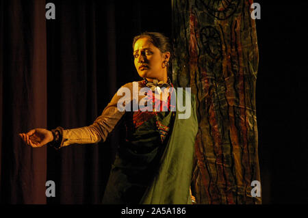 Bangladeshi famous television Actress Aupee Karim performs at the play ...