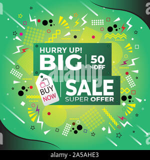 Sale banner template design, Big Sale Web Ad Banners illustration Stock ...