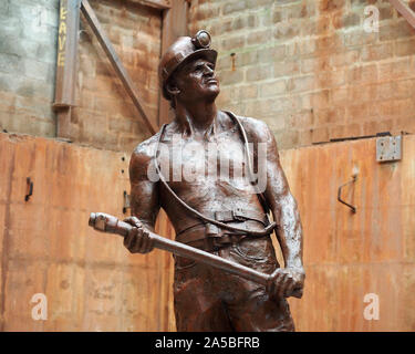 The St Just Miner's Statue by sculptor Colin Caffell, Cornish Tin Miner ...