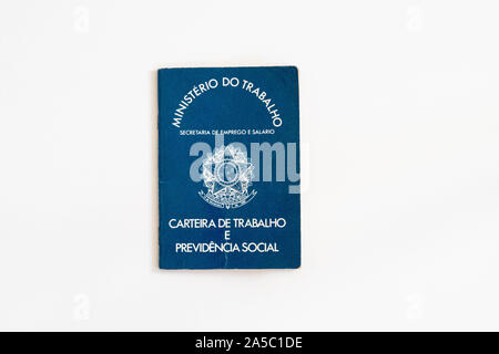 The Brazilian work permit documento, called "Carteira de Trabalho" or ...