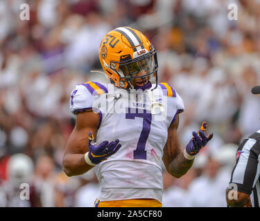 LSU safety Grant Delpit (7) during an NCAA football game against ...