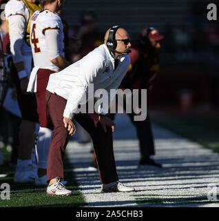 Minnesota head coach P. J. Fleck on the sideline during the first half ...
